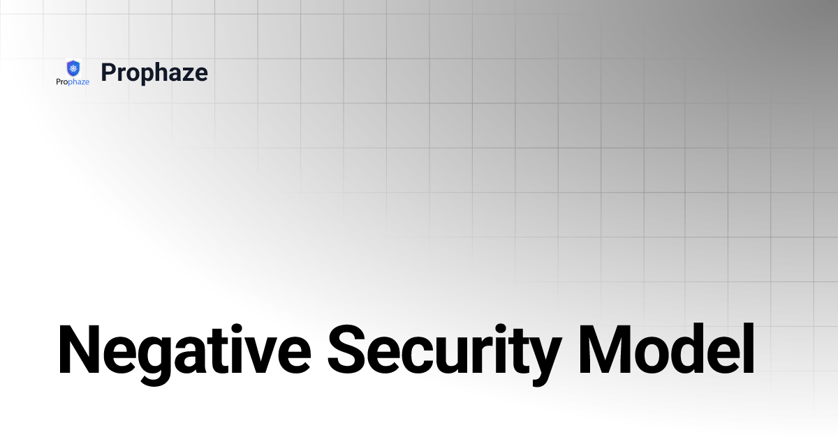 Negative Security Model | Prophaze